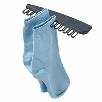 Metaltex 405160038 Sockenhalter, 2 Stück, Plastik, schwarz, 17 x 6 x 2 cm