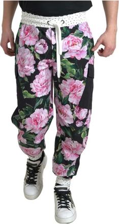 Dolce & Gabbana Homme, Sweatshirts et sweats &agrave; capuche, Multicolore, Taille: 2XL Jogging Imprim&eacute; Pivoine