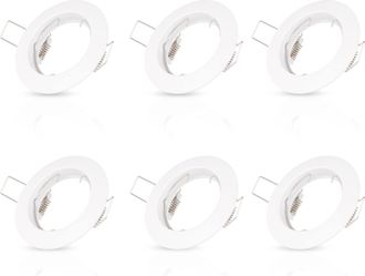 Paco Home Einbaustrahler Strahler Spotlight Decke Schrankbeleuchtung Unterbauleuchte Küche Deckenbeleuchtung GU10, Farbe:Weiß, Leuchtentyp___Technologie:6x GU10