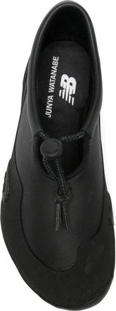 Junya Watanabe Calf Leather Drawstring Sneakers - Black