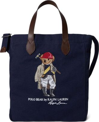 Polo Ralph Lauren Shopper aus Canvas mit Polo Bear - Blau