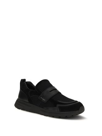 Prada Mens Loafers Black Calf Leather