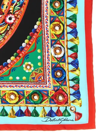 Dolce & Gabbana Womens Multicolor Silk Scarf