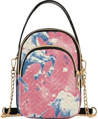 Mnsruu Sac à bandoulière pour femme - Motif licorne - Sac à dos à bandoulière avec sangle réglable