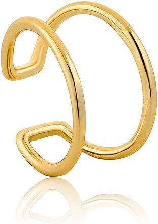 Ania Haie Damen Ohrring MODERN MINIMALISM Ear Cuff aus 925 Sterling Silber 14k vergoldet, ohne Verschlu&szlig;, Gr&ouml;&szlig;e: 1,2cm, inkl. Geschenkverpackung