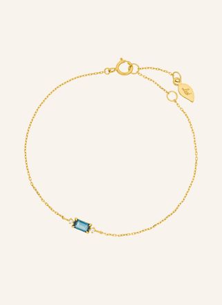 Leaf Armband London Blue Topaz Aus 14 Karat Gelbgold gold