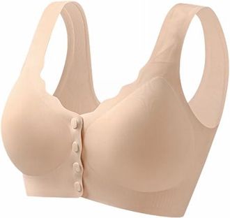 Generic Sous-v&ecirc;tements tendance et d&eacute;contract&eacute;s pour femmes sur le devant pour les personnes &acirc;g&eacute;es - Doux pour la peau et confortable - Soutien-gorge sans bre