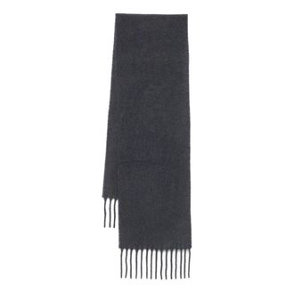 Alysi Fringed Wool Scarf - - Accessories - Damen - Grau - ONE SIZE