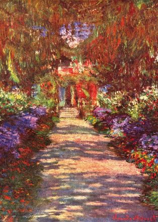 1art1 Claude Monet Poster Eine Allee In Giverny, Gartenweg, 1902 Kunstdruck Bild 70x50 cm