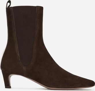Arket Stiefelette Aus Veloursleder -Braun