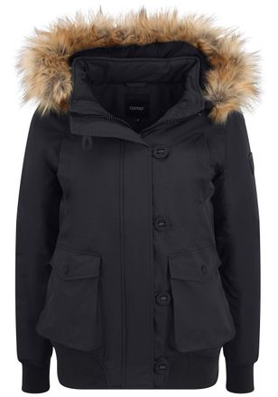 Oxmo Acila Damen Winterjacke Damenjacke Jacke, Gr&ouml;&szlig;e:L, Farbe:Black (194007)
