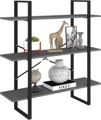 Generic B&uuml;cherregal, Standregal, Wandregal, B&uuml;rorregal, Aktenregal, Regal, Mehrzweckregal f&uuml;r Wohnzimmer, Heimb&uuml;ro, Holzwerkstoff Metall(Wei&szlig; 100x30x105cm) (1
