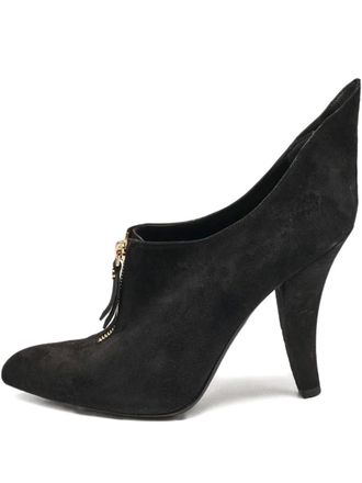 Louis Vuitton bottines en daim &agrave; fermeture zipp&eacute;e - Noir