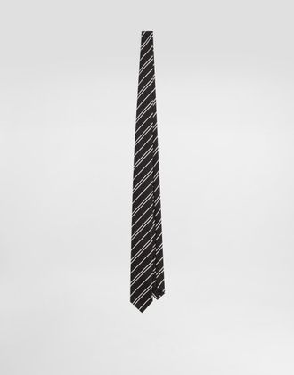 Dolce & Gabbana Striped Jacquard Tie - Mann Krawatten Und Einstecktuch Mehrfarbig Onesize