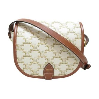 Celine Pre-owned Monogram Triomphe Canvas Crossbody - Femme - Pre-owned - Blanc - Taille: ONE Size