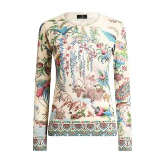 Etro Femme, Pulls, Multicolore, Taille: 50 FR Maglia girocollo Flora Fauna