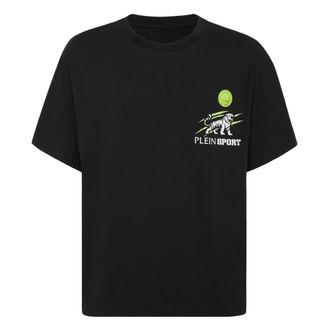 Plein Sport Homme, Tops, Noir, Taille: 2XL T-Shirt Col Rond Ss Tiger