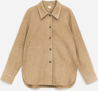 Arket Velourslederhemd -Beige