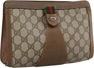 Gucci Pre-owned Cuir pochettes-minaudieres - Femme - Pre-owned - Beige - Taille: ONE Size