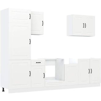 vidaXL 7-tlg. K&uuml;chenschrank-Set Kalmar Wei&szlig; Holzwerkstoff Vidaxl