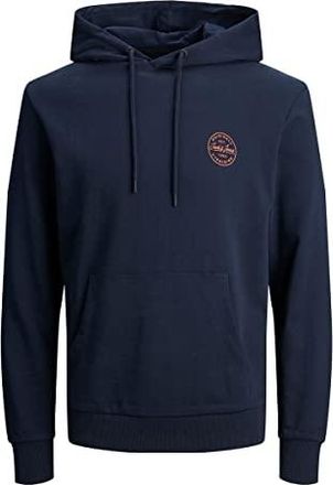 Jack & Jones JJESHARK Sweat &agrave; Capuche pour Homme Grande Taille avec Logo, Bleu, 3XL Grande Taille