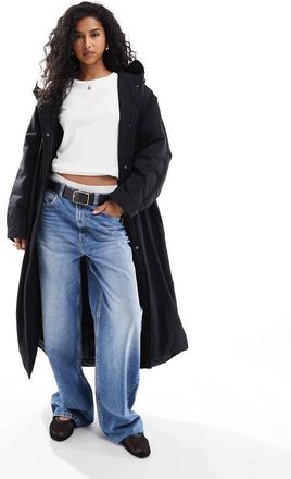 Asos Doudoune longue &eacute;pur&eacute;e &agrave; capuche - Noir