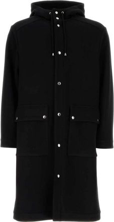 Aspesi Homme, Manteaux, Noir, Taille: L Parka en m&eacute;lange de laine