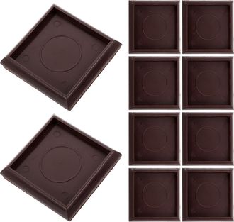 Artibetter 10 St&uuml;ck Teiliges Quadratische M&ouml;belrollen auflagen aus Robustem Kunststoff rutschfeste M&ouml;belgleiter und Bodenschutz f&uuml;r Teppich Fliesen Holz und Viny