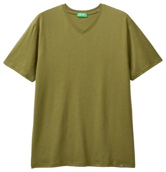 Benetton Herren T-Shirt, Militärgrün 313, L