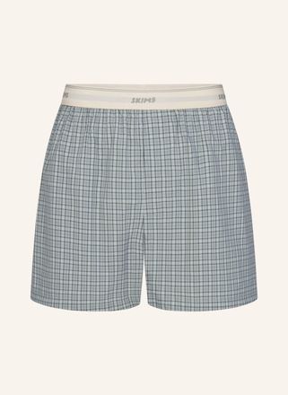 SKIMS Skims Web-Boxershorts Cotton Poplin blau