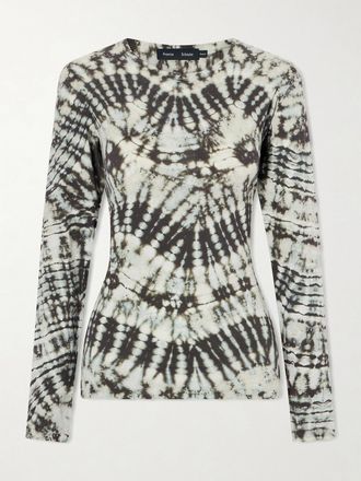 Proenza Schouler Mia Oberteil Aus Baumwoll-jersey Mit Batikmuster - Gr&uuml;n