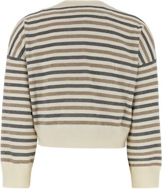 Brunello Cucinelli Striped Wool-Blend Sweater - Multicolor