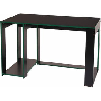 Hhg Neuwertig] Schreibtisch HHG 834, Computertisch B&uuml;rotisch, 120x60x76cm schwarz-gr&uuml;n