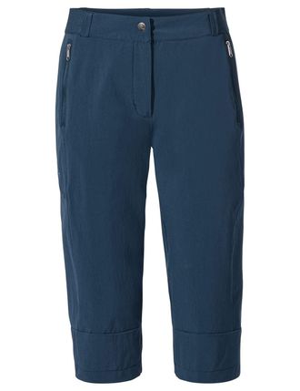 Vaude Wanderhose Damen Farley Stretch Capri Hose III, Wasserabweisende Damen Trekkinghose kurz, Bequeme Stretch-Wanderhose - strapazierfähig & schnelltrockn