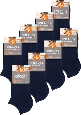 Nur Die 16er-Pack Sneakersocken Baumwolle Basic Unifarben