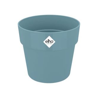 ELHO B.for Original Rund Mini 11 - Blumentopf f&uuml;r Innen - &Oslash; 11.0 x H 10.0 cm - Blau/Taubenblau