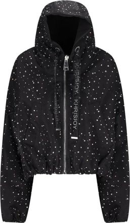 Khrisjoy Femme, Sweatshirts et sweats &agrave; capuche, Noir, Taille: 38 FR Techno Fabric Hooded Jacket