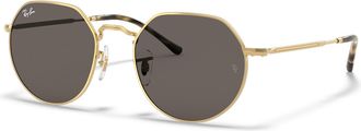 Ray-Ban Sonnenbrillen Gold Fassung Glas Polarisiert 53-20