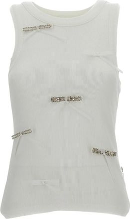 Des_Phemmes DES Phemmes, Femme, Tops, Blanc, Taille: 38 FR D&eacute;bardeur Classique &agrave; Col Rond