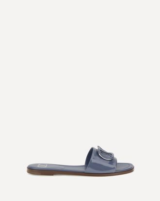 Valentino Garavani VLogo patent leather Slide Sandals Female 37.5