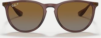 Ray-Ban Erika Phantos - Lunettes de soleil &agrave; verres marron polaris&eacute;s - Marron fonc&eacute; transparent