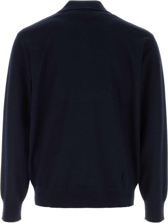Dries Van Noten Mens Navy Blue Wool Muano Sweater Esterno: Lana Merino Maglie