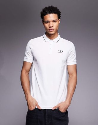 Emporio Armani Armani EA7 - Polo &agrave; manches courtes - Blanc