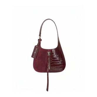John Richmond Bimaterial-Umh&auml;ngetasche mit sichtbarem Rei&szlig;verschluss - - Bags - Damen - Rot - ONE SIZE