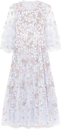 Needle & Thread robe longue Everett - Bleu