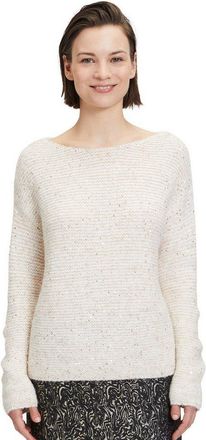 Betty&Co Strickpullover Damen Strickpullover mit Pailletten (1-tlg) Pailletten