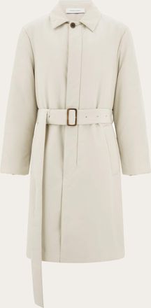 Ferragamo Herren Gepolsterter Trenchcoat Weiß