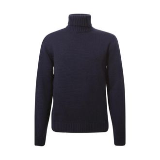Zanone Merino-Rollkragenpullover - - Knitwear - Herren - Blau - 4XL