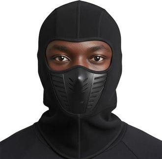 Generic Cagoule de sport thermique - Cagoule dhiver lourde avec int&eacute;rieur doux et chaud, couverture int&eacute;grale du visage, couvre-chef thermique, chapeau dactiv