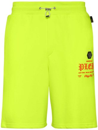Philipp Plein Joggingshorts mit Logo-Pr&auml;gung - Gelb